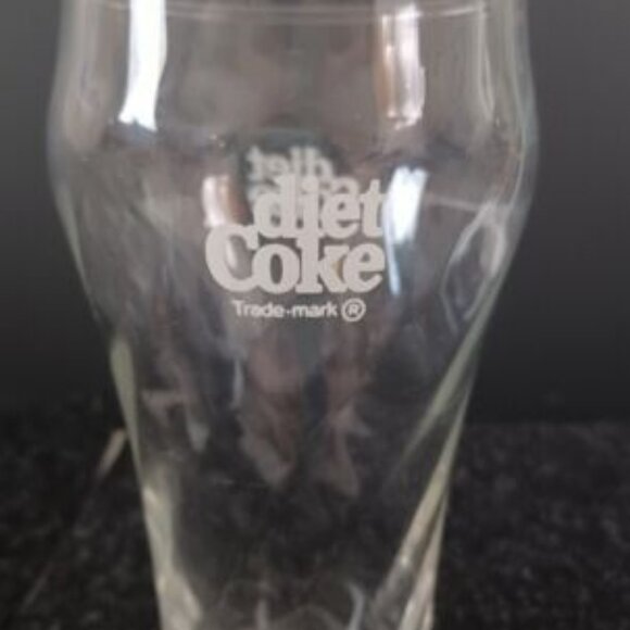 Dining | Vintage Diet Coke Cocacola 6 Glasses Swirl Pattern Bell Shaped ...